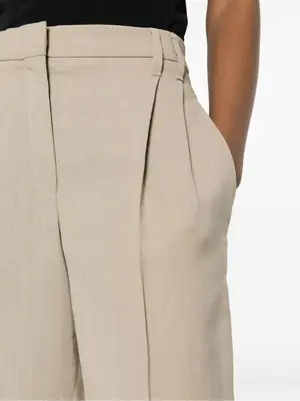 Brunello Cucinelli Cropped Tapered Trousers - Nude