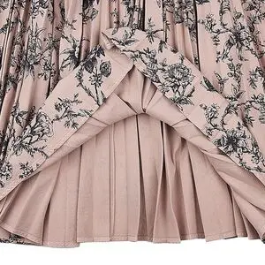 Dior Mid-length Pleated Skirt With Jardin Botanique Print