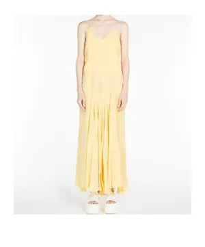 Sportmax V-neck Gathered Maxi Dress