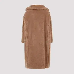 Max Mara Double-breasted Long Teddy Coat - Camel
