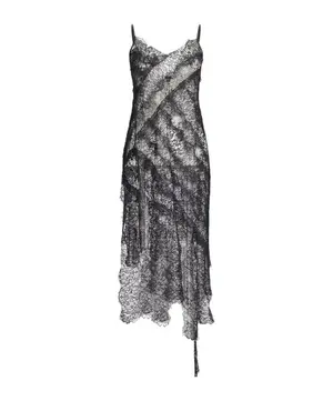 Retrofete Sabina Lace Asymmetrical Midi Dress