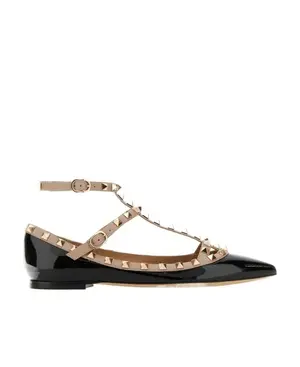 Valentino Garavani Rockstud Ballerinas With Ankle Strap