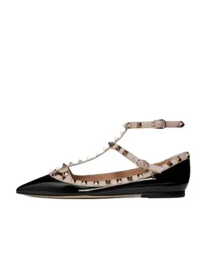 Valentino Garavani Rockstud Ballerinas With Ankle Strap