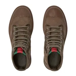 Gucci Web Detailed Combat Boots