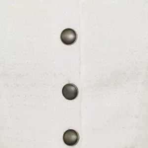 Alessandra Rich Sleeveless Top With Square Neckline And Button Detail