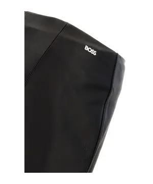 Hugo Boss Leather Mini Skirt With Logo Detail