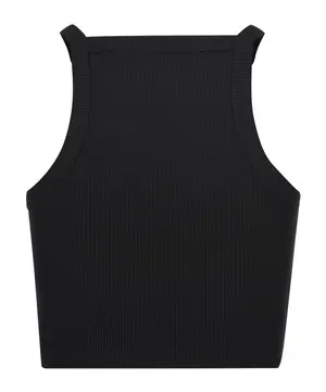 Givenchy 4g Plaque Cropped Ribbed Tank Top