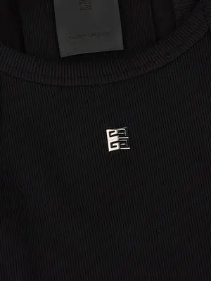Givenchy 4g Plaque Cropped Ribbed Tank Top