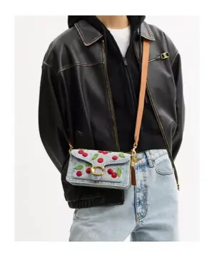 COACH Tabby Shoulder Bag With Cherry Embroidery