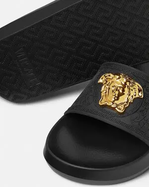 Versace Medusa Head Plaque Slides