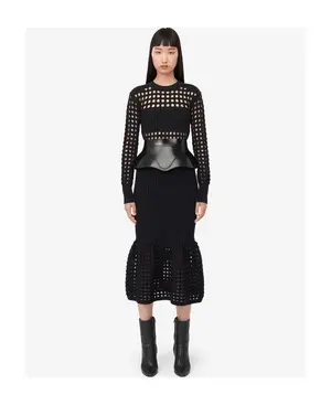 Alexander McQueen Medium Knitted Mesh Dress