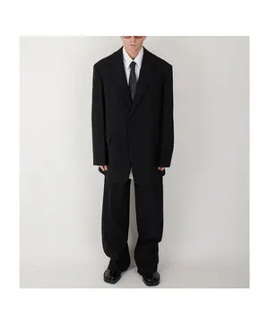 JIL SANDER Textured Lapel Suit - Black