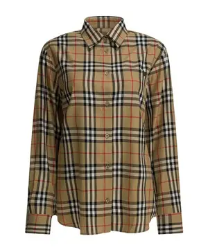 Burberry Long-sleeve Checked Shirt - Brown