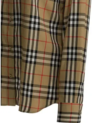 Burberry Long-sleeve Checked Shirt - Brown