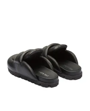 Prada Soft Padded Nappa Leather Sabots