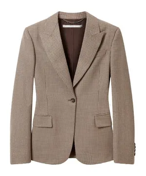 Stella McCartney Checked Single-breasted Blazer - Brown