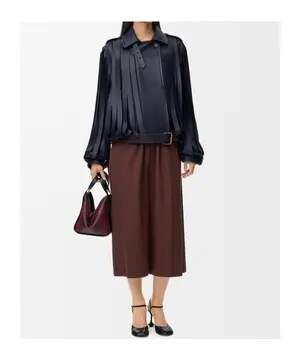 Loewe Cropped Belted Trousers - Coffee