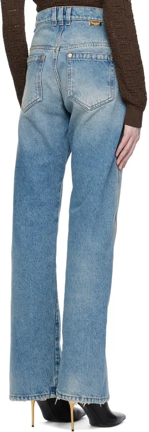 Balmain Front Slit Bootcut Jeans