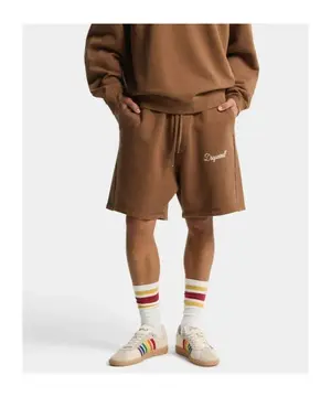 Dsquared2 Drawstring Embroidered-logo Track Shorts - Brown