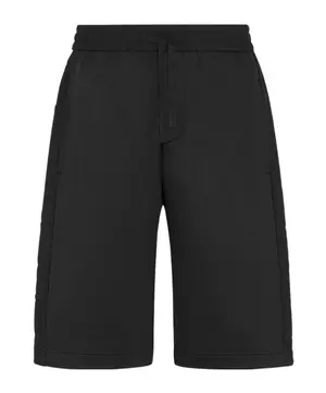 Dior Logo Debossed Drawstring Shorts - Black
