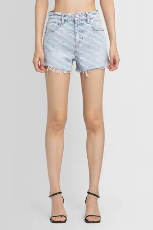 Alexander Wang High-waisted Denim Shorts - Blue