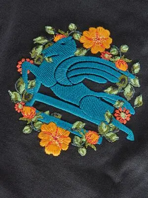 Etro Pegaso Embroidered Crewneck T-shirt