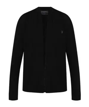 ALLSAINTS Minimalist Open Knit Cardigan With Logo Detail