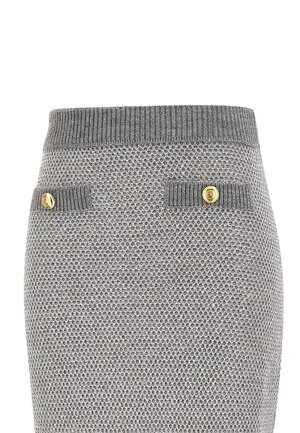 Elisabetta Franchi Sequined Knit Skirt - Gray