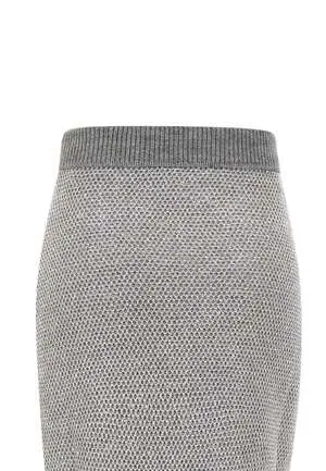 Elisabetta Franchi Sequined Knit Skirt - Gray