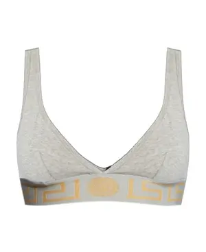 Versace Logo-detailed Bra - Gray