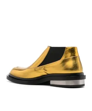 JIL SANDER Lamé Ankle Boots