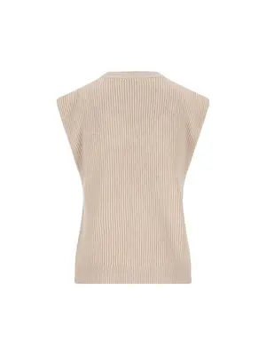 Brunello Cucinelli Ribbed Knit Sleeveless Vest - No