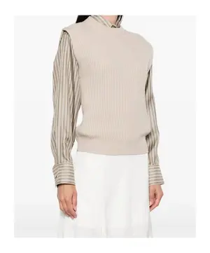 Brunello Cucinelli Ribbed Knit Sleeveless Vest - No