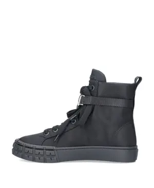 Prada Lace-up High Top Boots With Removable Pouch