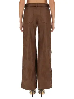 Baum Und Pferdgarten Wide Leg Trousers With Belt Loops And Pockets - Brown