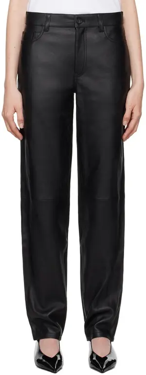 TOTEME Leather 5-pocket Trousers