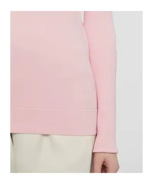 JIL SANDER High-neck Ribbed Sweater - Marshmallow
