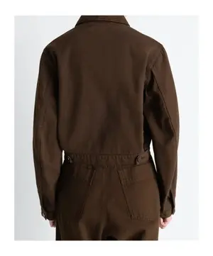LEMAIRE Cropped Twill Blouson Jacket - Cocoa