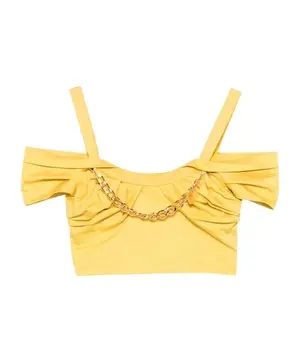 Elisabetta Franchi Chain Detail Top - Yellow