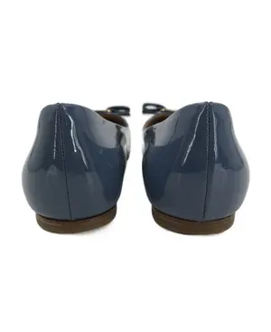 FERRAGAMO Patent Leather Ballet Flats With Bow Detail