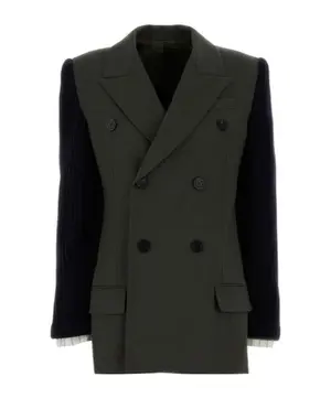 JEAN PAUL GAULTIER Bi-material Suit Jacket - Black