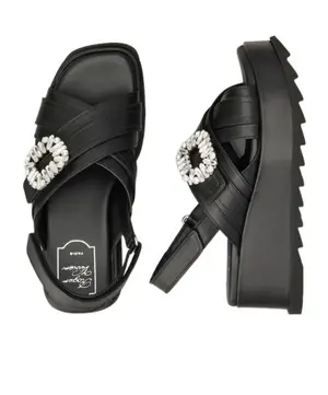 ROGER VIVIER Slidy Viv Wedge Sandals