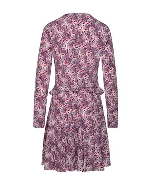 Isabel Marant Étoile Floral Printed V-neck Long-sleeved Dress - Pink