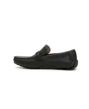 FERRAGAMO Round Toe Loafers With Gancio Detail - Black