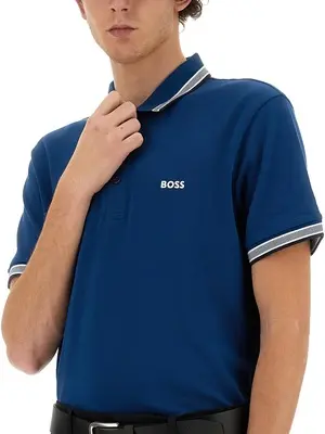 Hugo Boss Logo-embroidered Piqué Polo Shirt