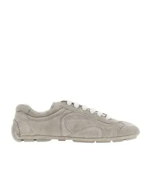 Prada Montecarlo Re-edition 2005 Suede Sneakers - Cloud Ash