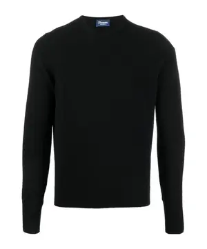 DRUMOHR Crew Neck Cashmere Sweater - Black