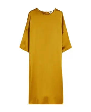 Max Mara Satin T-shirt Dress - Yellow