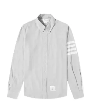 Thom Browne Logo 4-striped Flannel Shirt