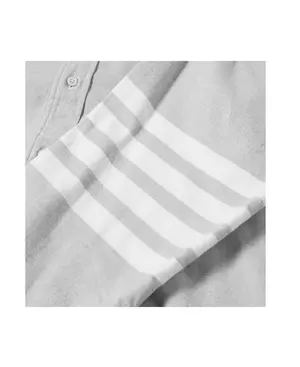 Thom Browne Logo 4-striped Flannel Shirt